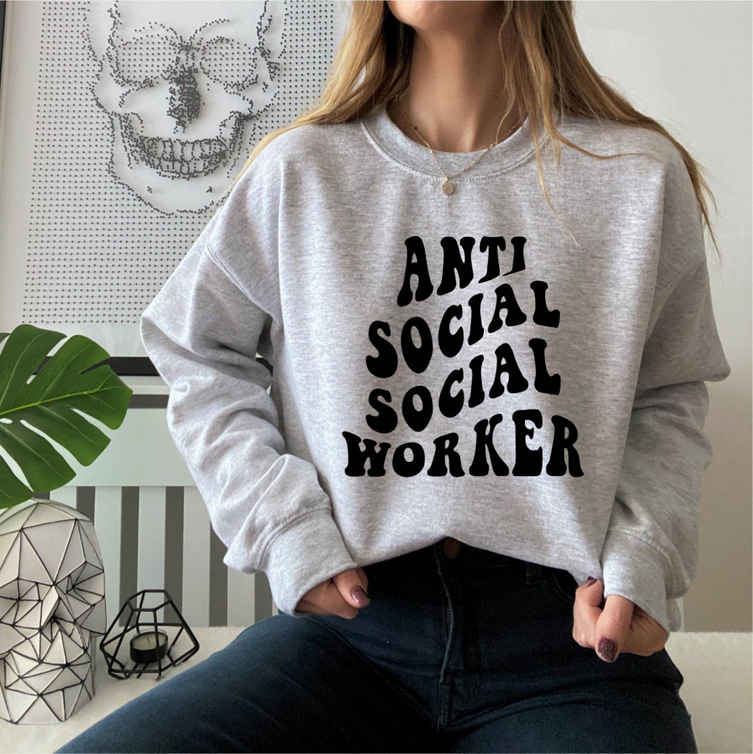 Retro Anti Social Worker Shirt for Women, Retro Social Worker Tshirt ...