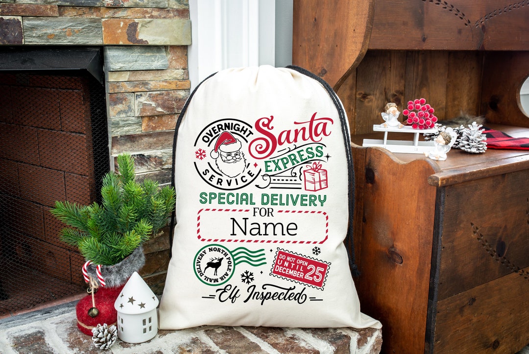 Personalized Jumbo Santa Bag, Oversized Santa Sack, Personalized ...