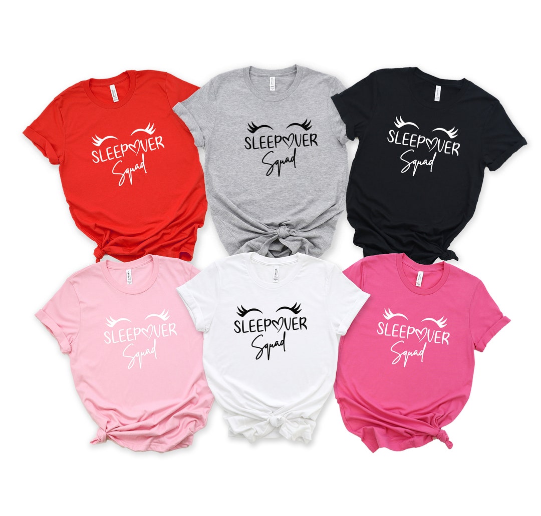 Sleepover Shirt ,sleepover Squad Shirts, Girls Birthday Party Shirts ...