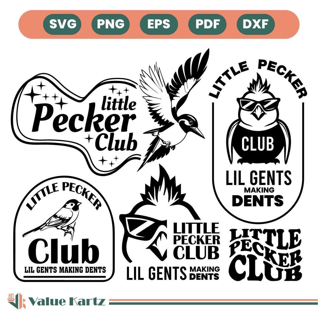 Little Pecker Club SVG PNG, Bird Lover Svg, Funny Bird Sublimation Design, Funny Woodpecker Meme ...