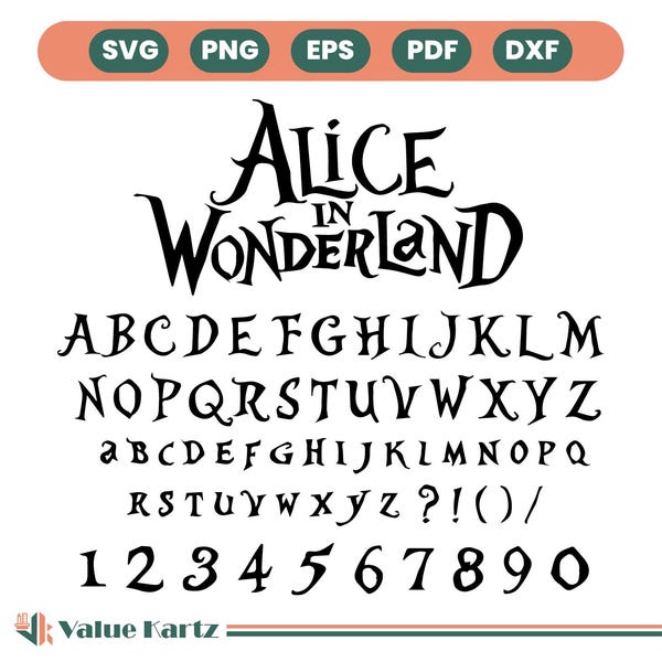 Wonderland Numbers - Etsy