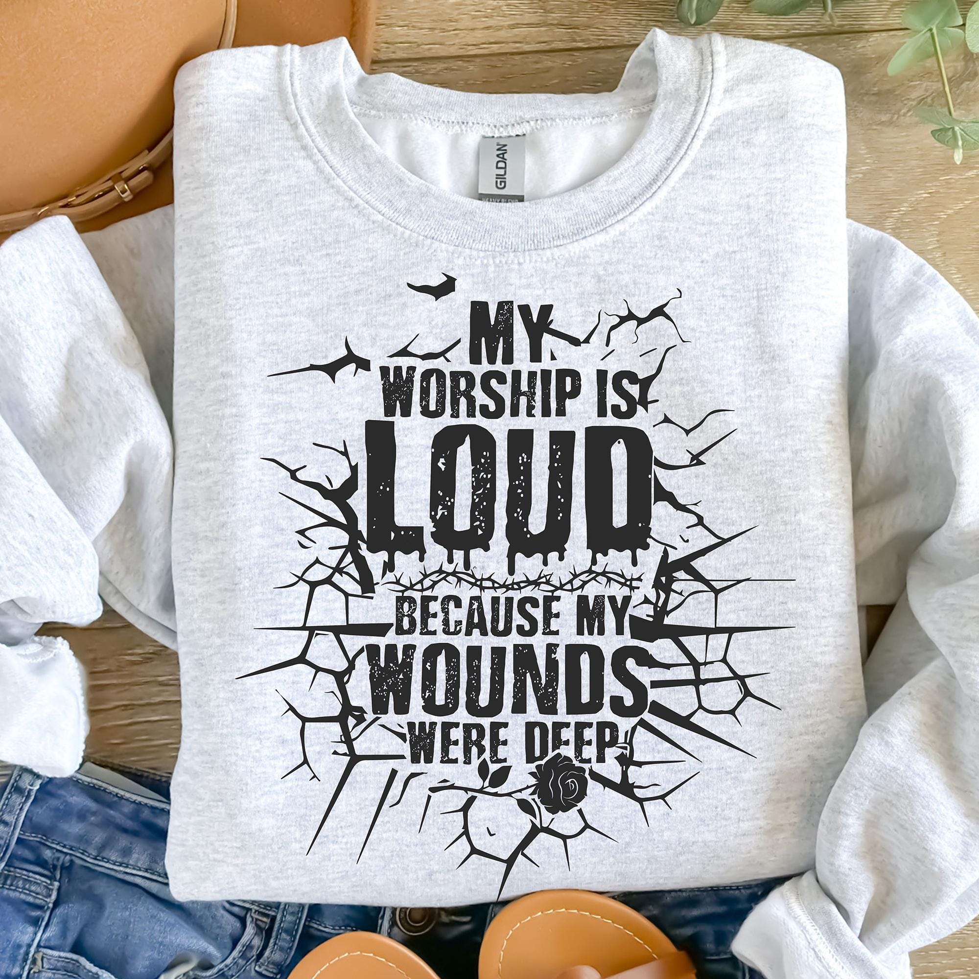 Jesus Svg Png File My Worship is Loud Svg, Preppy Christian Women ...