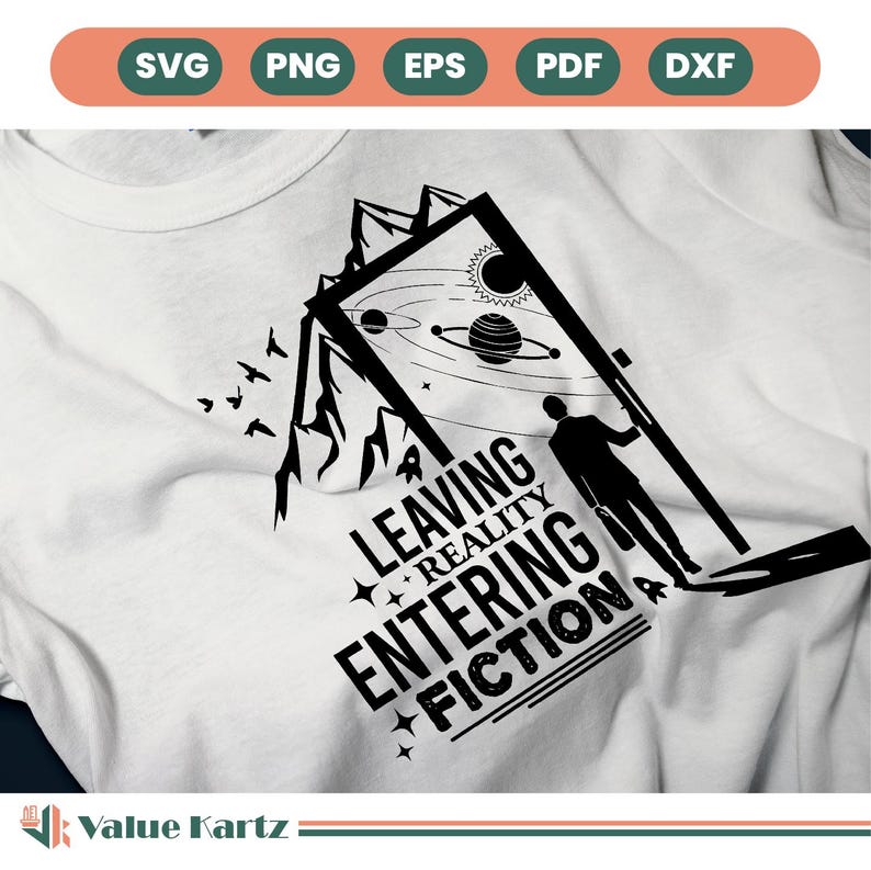 Leaving Reality Entering Fiction Svg Png, Trendy Funny Retro Vintage ...