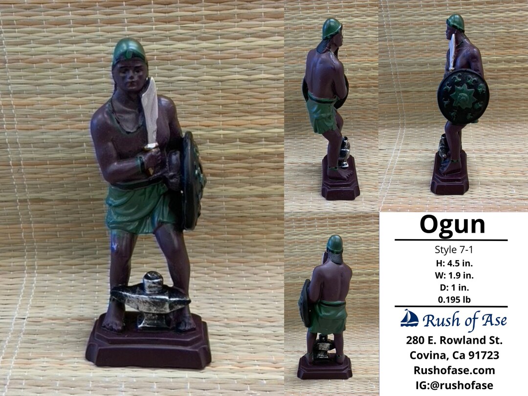 Orisa Statue | Ogun Resin Statue - 4.5" | Style 7-1 - Etsy