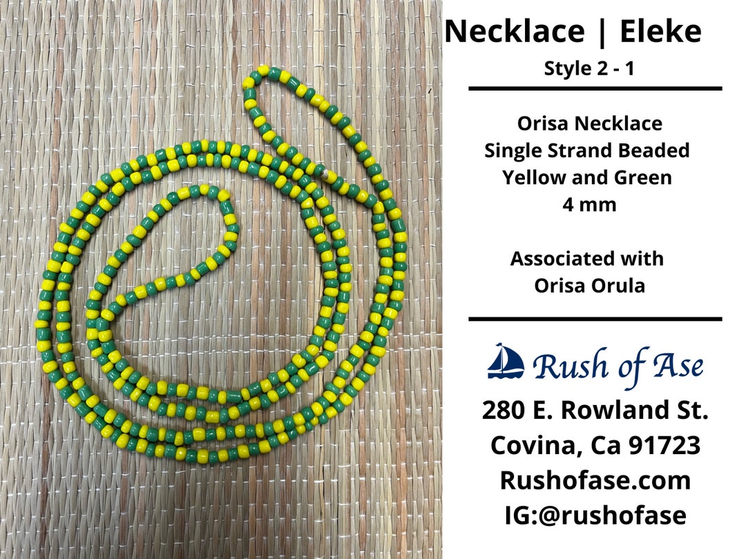 Necklaces | Eleke | Orisa Necklace - Single Strand Beaded Necklace ...
