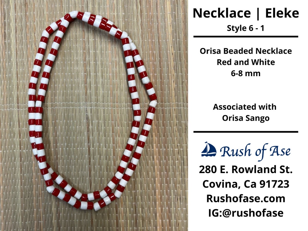 Ifa Necklace Single Strand Large Cylinder Beaded Necklace - Etsy