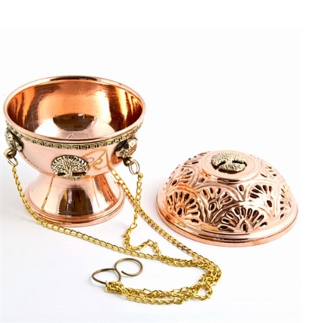 Incense Burner Tree of Life Tibetan Copper Hanging Censer Burner - Etsy