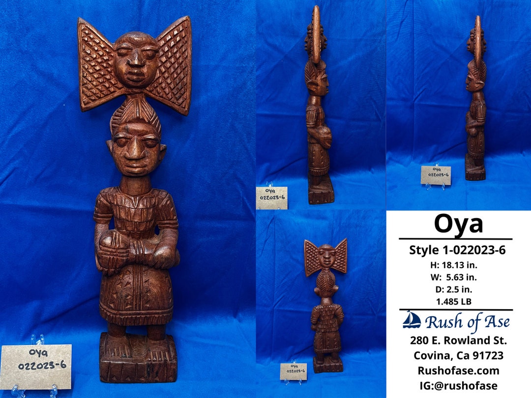 Orisa Statues Oya Wood Statue Style 1 - Etsy