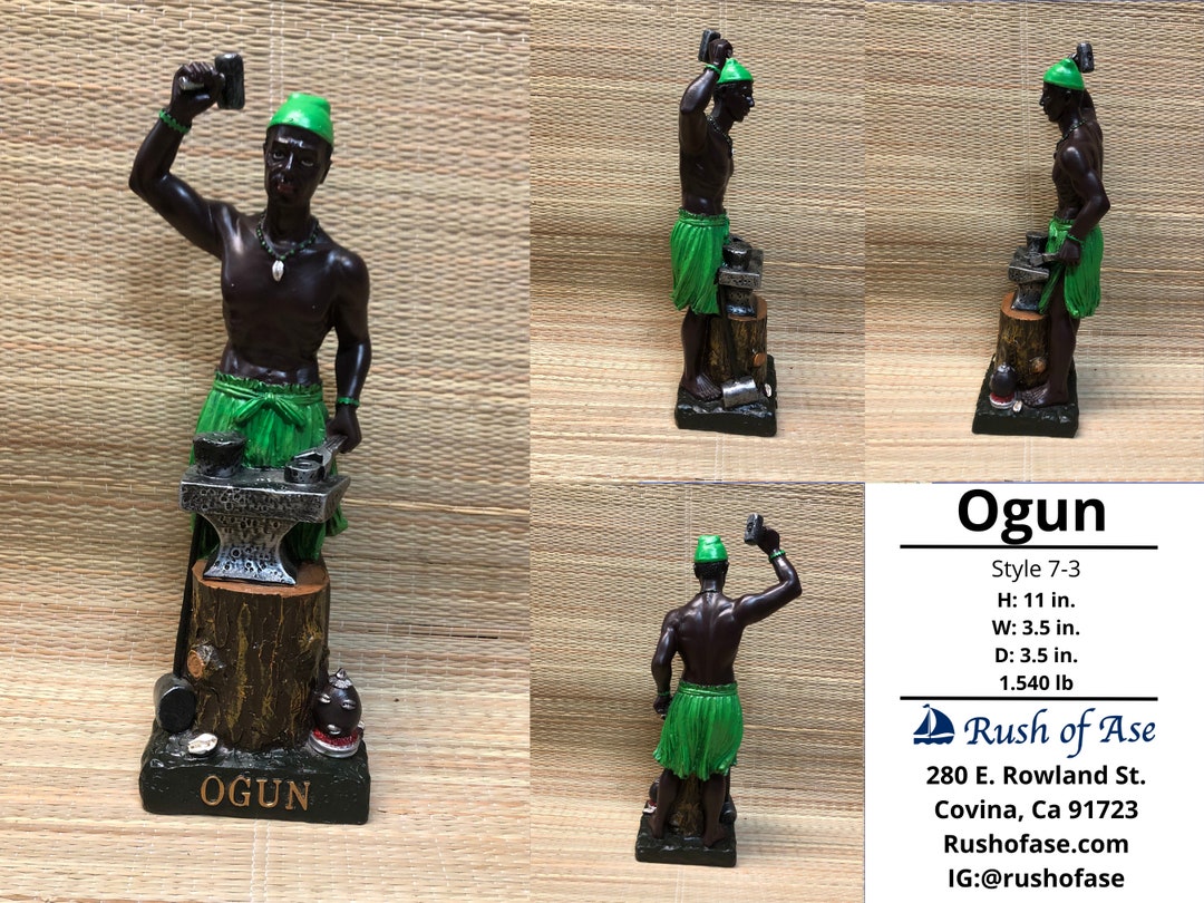 Orisa Statue | Ogun Resin Statue - 11" | Style 7-3 - Etsy