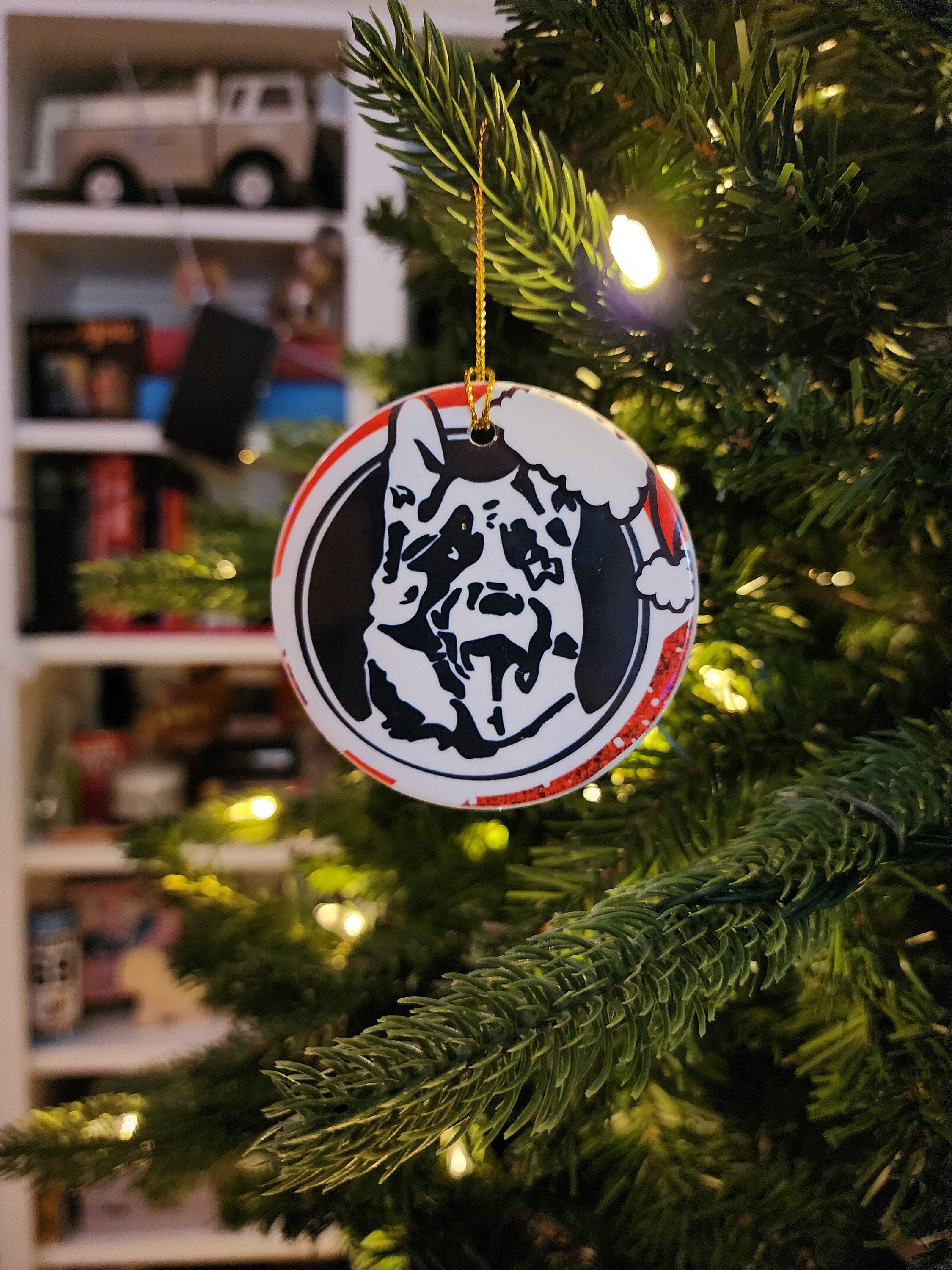 Letterkenny Dog Logo Santa Ceramic Ornament - Etsy