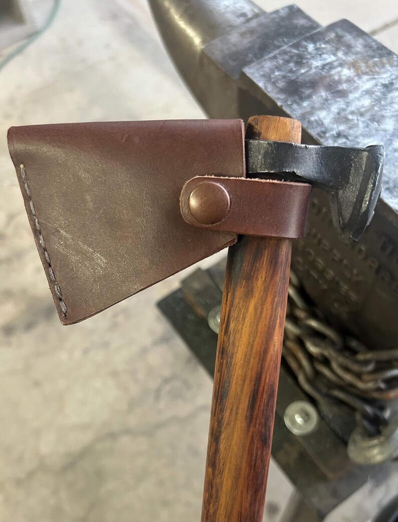 Hand Forged Railroad Spike Tomahawk With Leather Sheath - Etsy