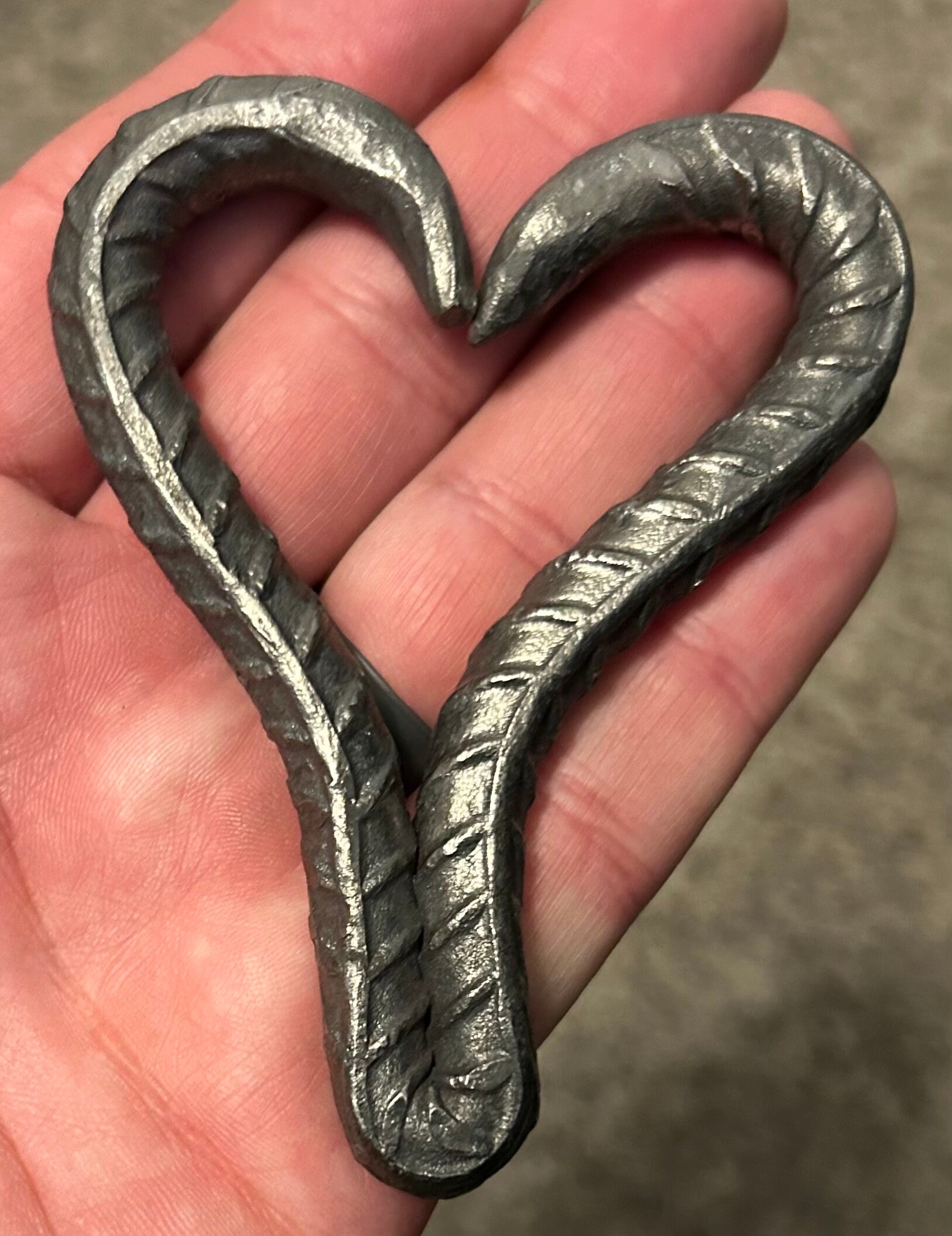 Rebar Heart Hand Forged Blacksmithing FREE SHIPPING - Etsy