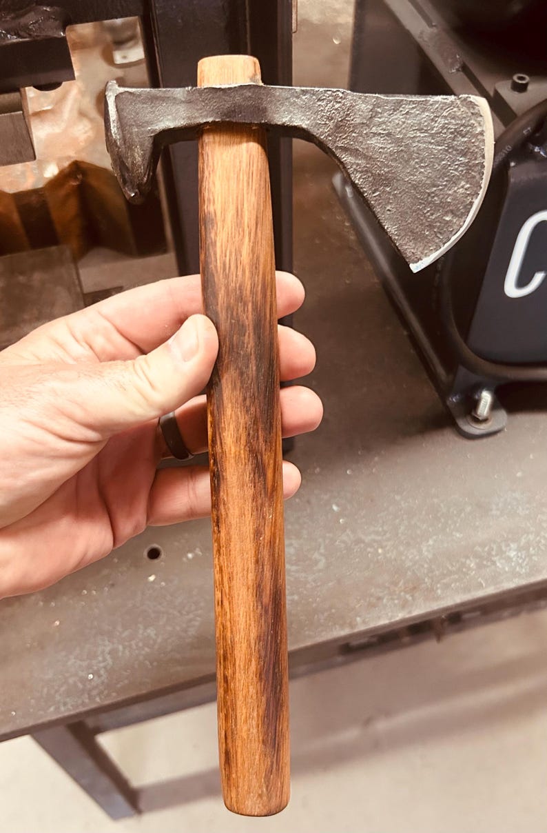 Hand Forged Railroad Spike Tomahawk With Leather Sheath - Etsy
