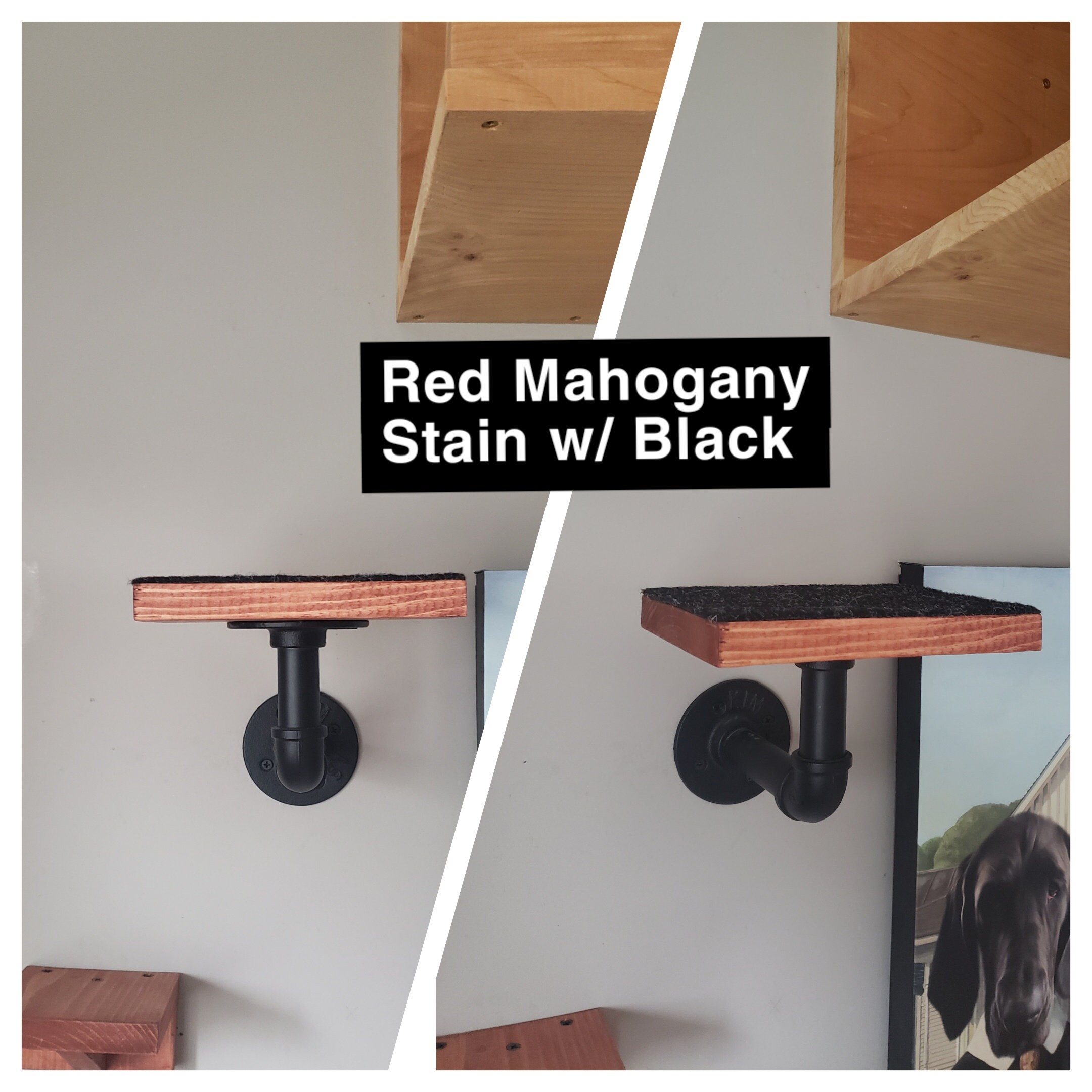 4 PACK Industrial Cat Walk Wall Shelves/steps With Carpet, Cat ...