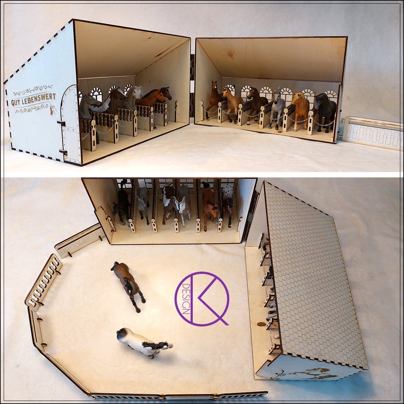 Stable, Horse Stable Made of Wood, Laser Cut File - Etsy Australia