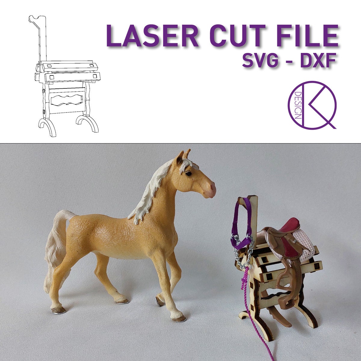 Wooden Saddle Stand Saddle Chamber Horse Stable Laser Cut - Etsy