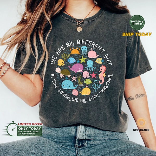 We Are All Different but in This Class We Swim Together - Etsy