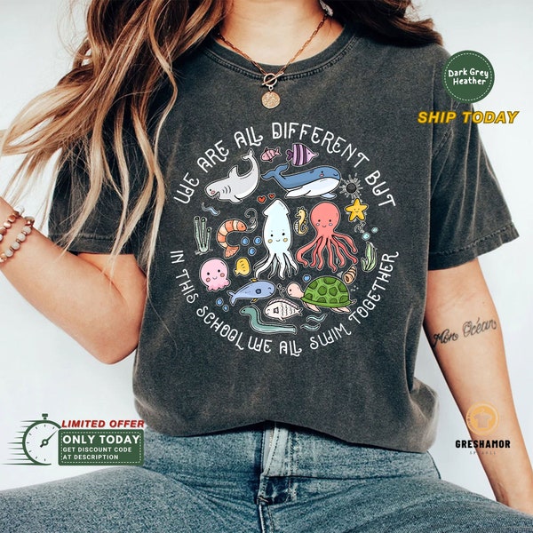 We Are All Different but in This Class We Swim Together - Etsy