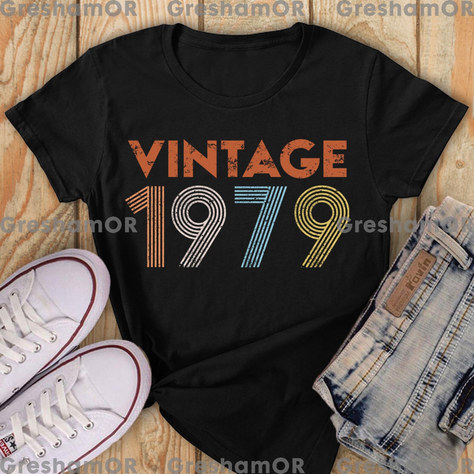 Vintage 1979 Shirt, Vintage 1979 Birthday Retro Shirt,vintage 1979 ...