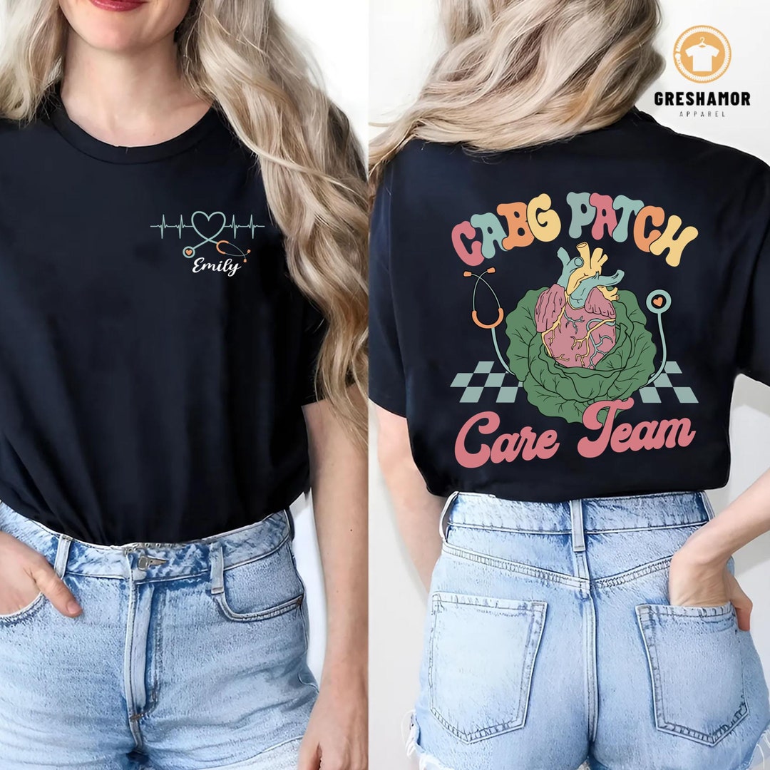 Custom Cabg Patch Care Team Cardiac Care Unit Shirt, CVICU Heart ...