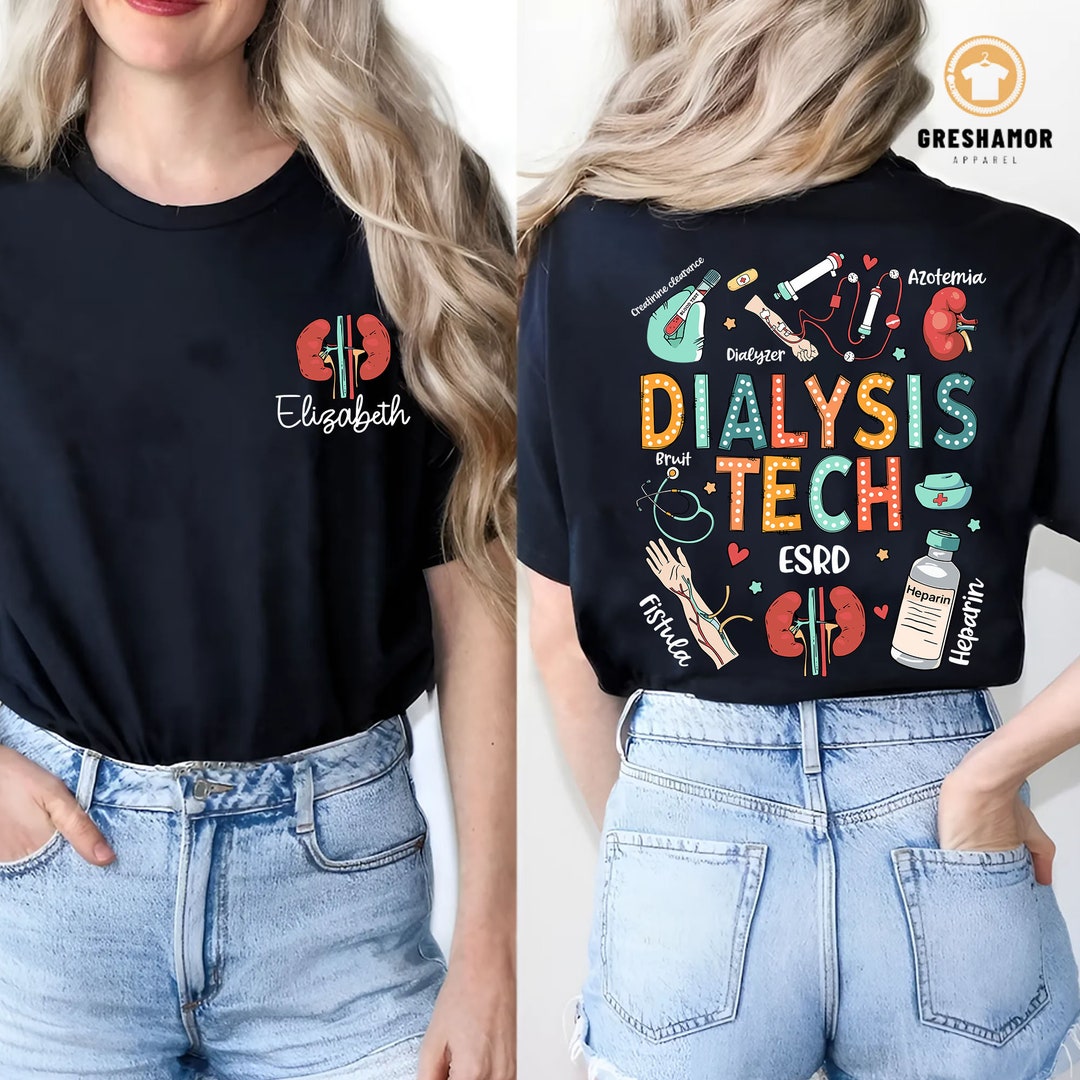 Custom Dialysis Tech Nurse T-shirt: Kidney Cancer Awareness Gift - Etsy