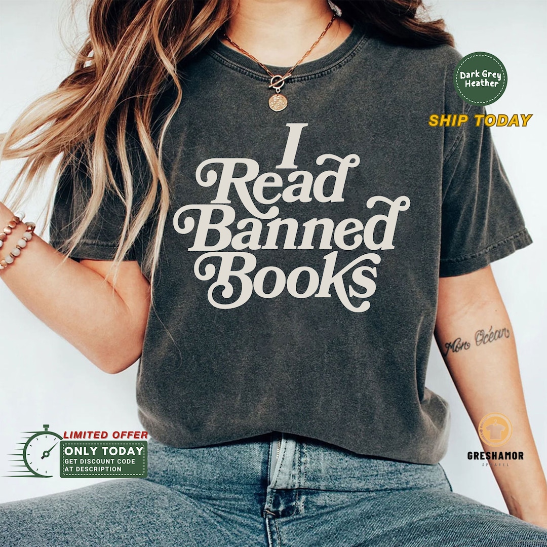 I Read Banned Books Shirt, Bookish Shirt | Reading Top | Literary Shirt ...