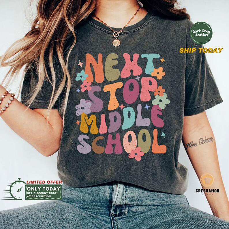 Next Stop Middle School Shirt Fifth Grade Graduation Shirt - Etsy