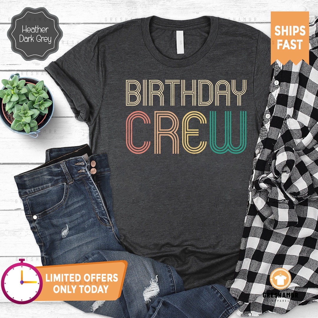 Birthday Crew Shirt, Birthday Squad Shirts Birthday Shirts for Women ...