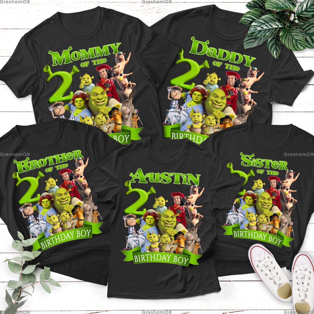 Shrek Birthday Shirt Shrek Family Shirts Custom Birthday - Etsy Singapore