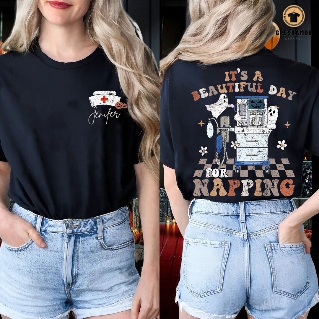 Custom Funny Anesthesia Machine Halloween Nurse Shirt, Perioperative ...