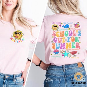 Custom Last Day of School School's Out for Summer Teacher Shirt, End of ...