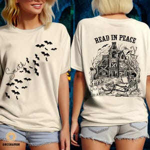 Read in Peace Halloween Booklover Shirt, Custom Halloween Librarian ...