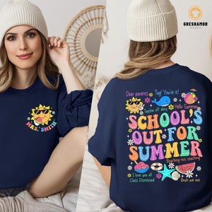 Custom Last Day of School School's Out for Summer Teacher Shirt, End of ...