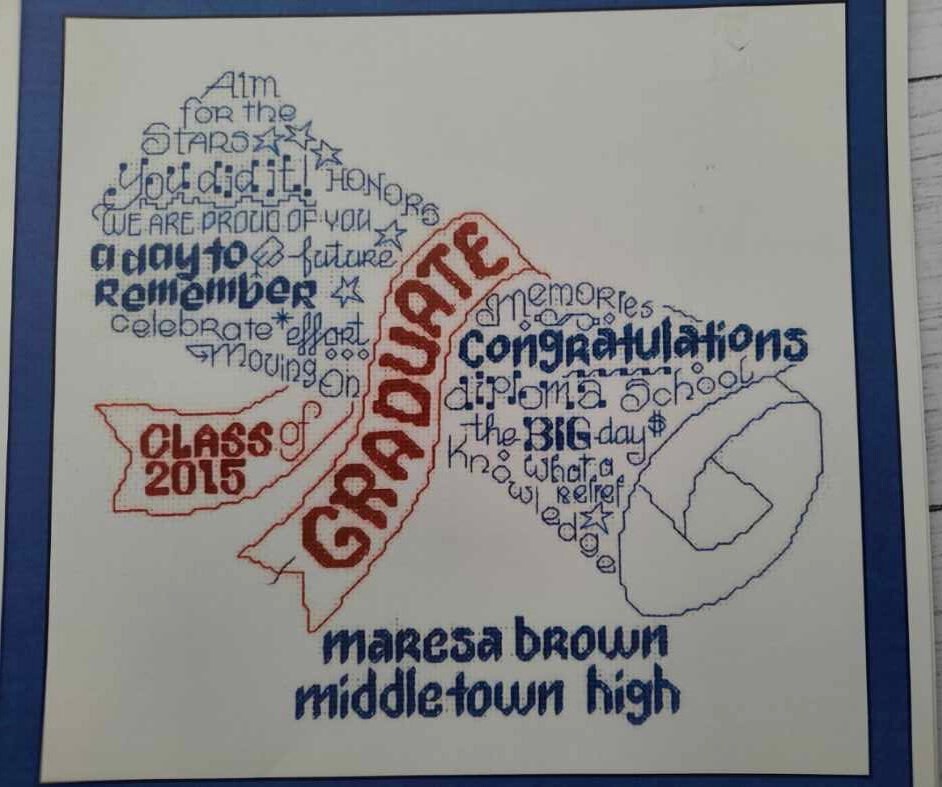 Graduation Cross Stitch (made to Order) - Etsy