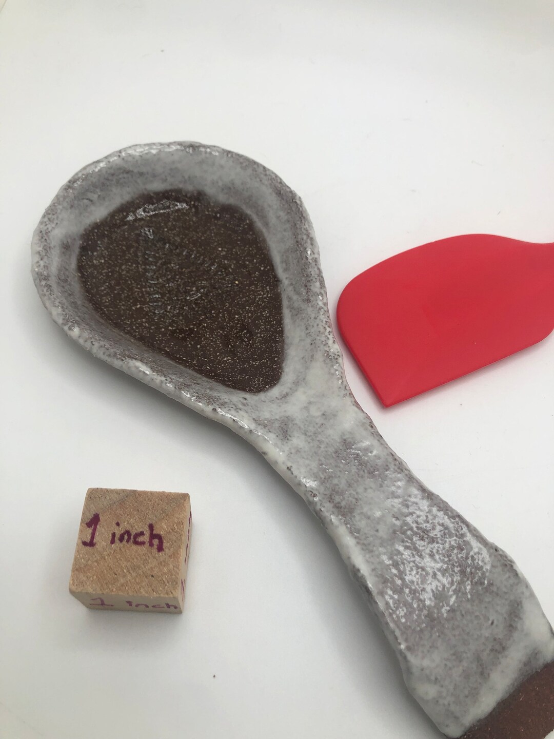 Handmade Ceramic Traditional Kitchen Spoon Rest Utensil Holder White on ...