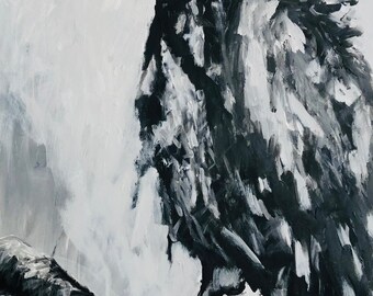 RAVEN THE SEER. 20x 20 Original Painting. - Etsy