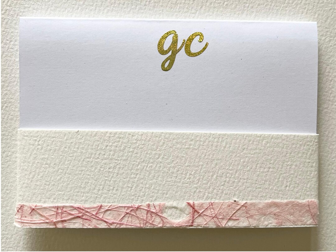 Personal Initial Blank Cards Set of 2 Cards With Initials Gold Initials ...