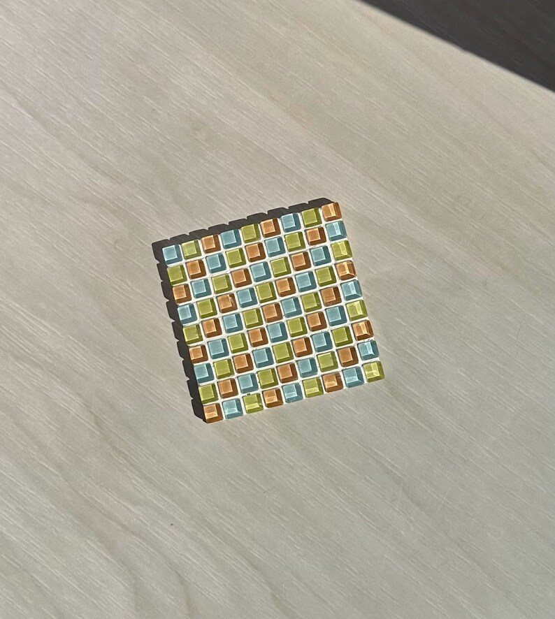 Glass Tile Mini Table Handmade Jewelry Displays Decoration Housewarming ...