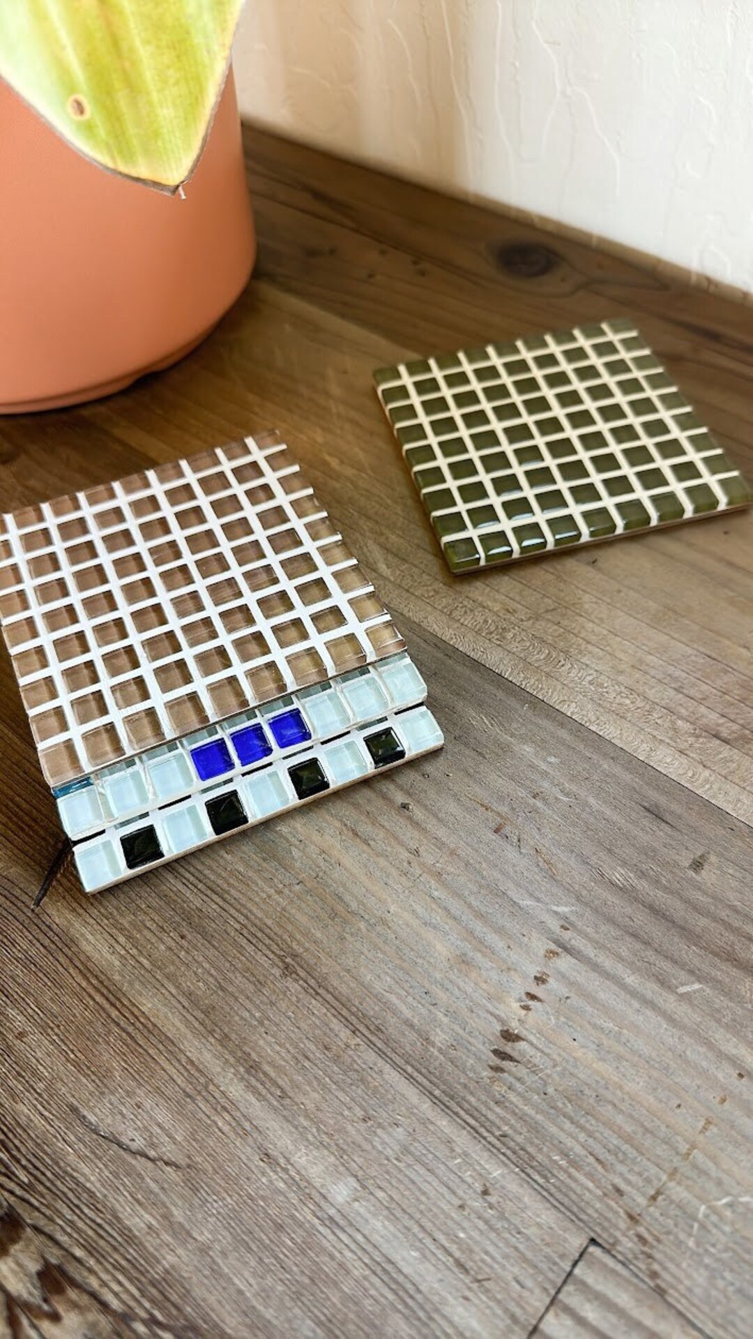 Glass Tile Mini Table Handmade Jewelry Displays Decoration Housewarming ...