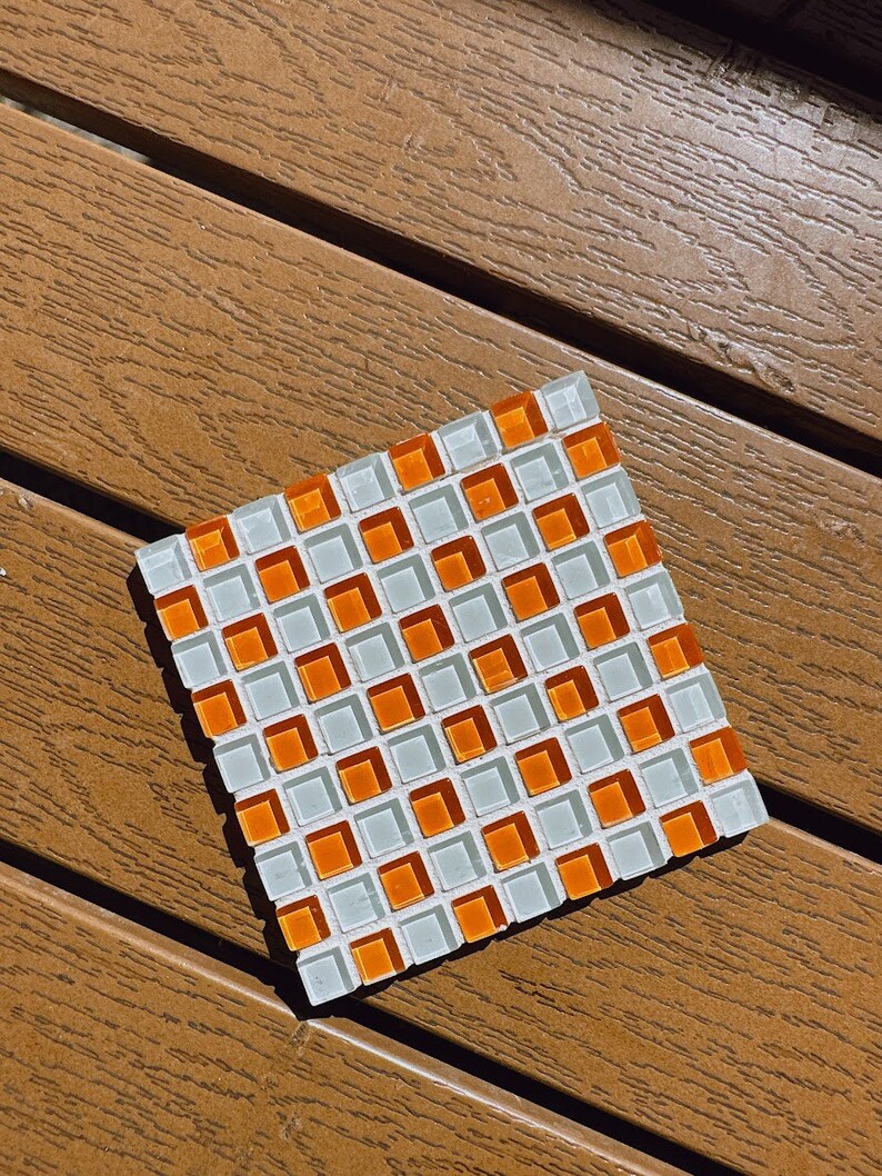Glass Tile Mini Table Handmade Jewelry Displays Decoration Housewarming ...