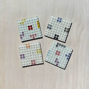 Square Glass Tile Coaster | Handmade Drink Coaster Jewelry Displays ...