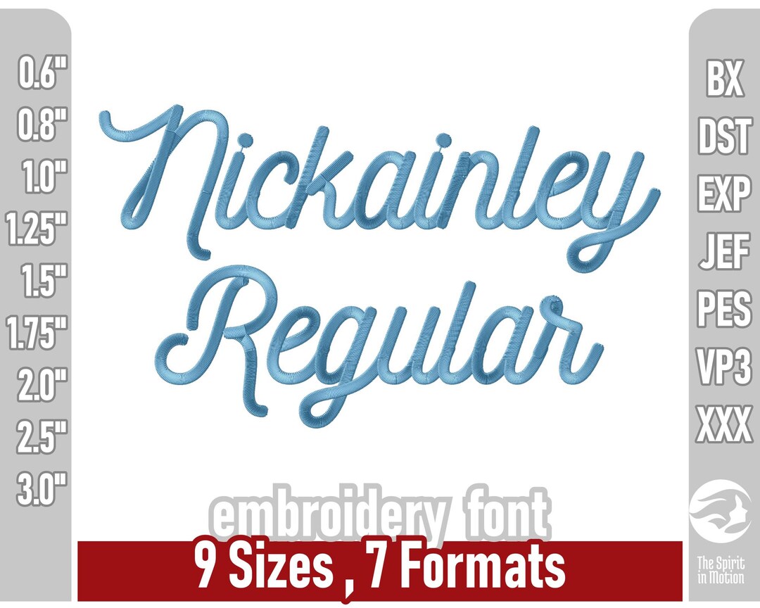 Nickainley Monoline Embroidery Font | Machine Script Embroidery Letters ...