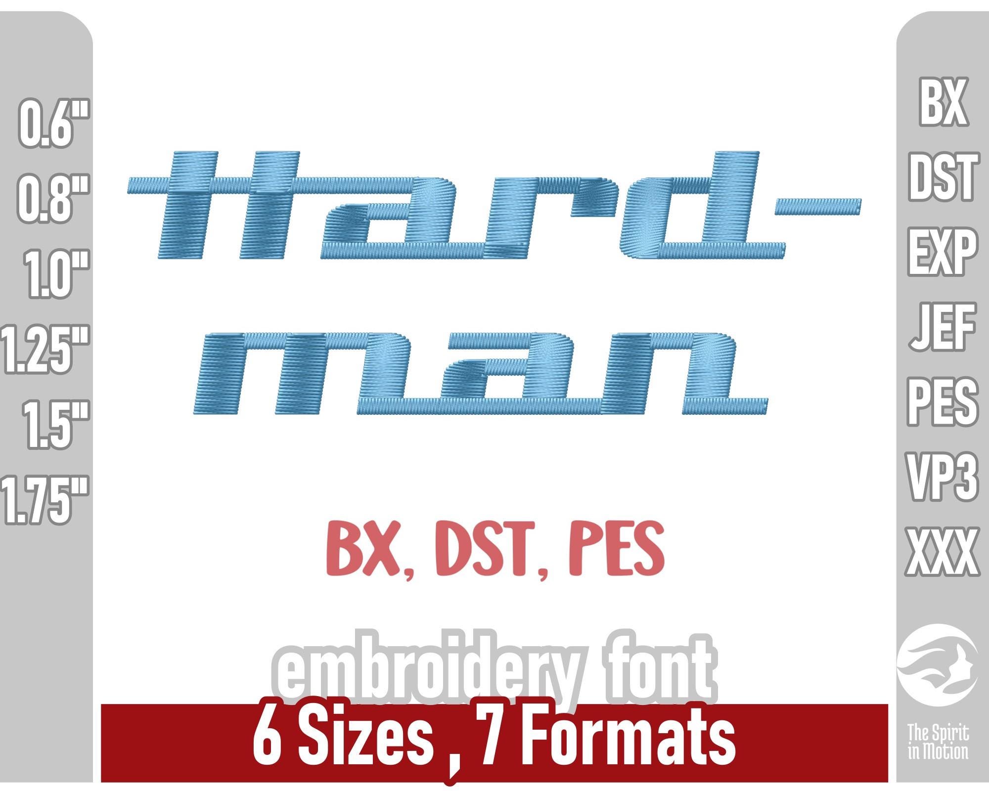 Hardman Garage Embroidery Font | Retro Connected Machine Embroidery ...