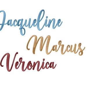 Script Embroidery Font Bundle #2 | 10 Hand-digitized Script Fonts ...