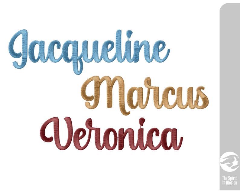 Script Embroidery Font Bundle #2 | 10 Hand-digitized Script Fonts ...