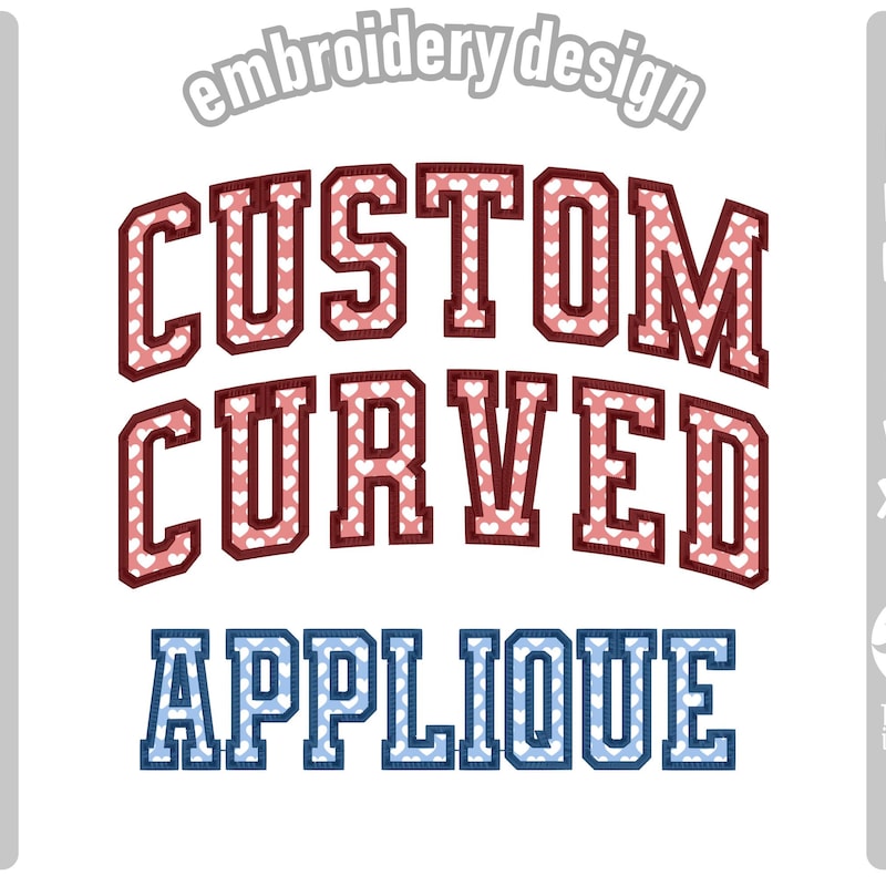 Varsity Curve Fonts - Etsy