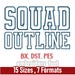 Squad Varsity Outline Embroidery Font | College Embroidery Design Font ...