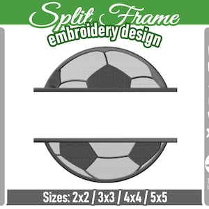 Split Frame Soccer Ball Filled Embroidery | Machine Embroidery Design ...