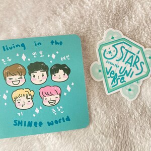 Shinee Debut Stage Die Cut Vinyl Sticker | K-pop Stationery Goods K-pop ...