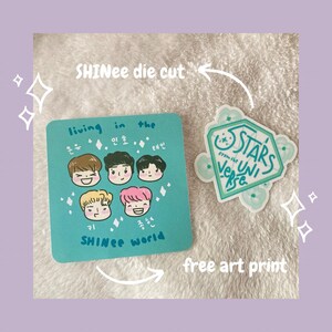Shinee Debut Stage Die Cut Vinyl Sticker | K-pop Stationery Goods K-pop ...